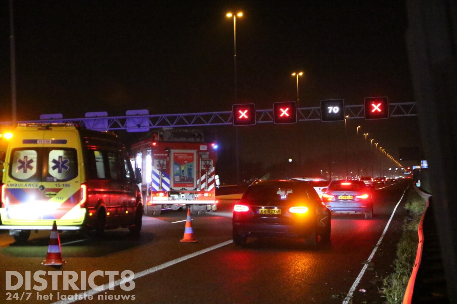 Meerdere gewonden bij aanrijding A13 Delft - District8.net